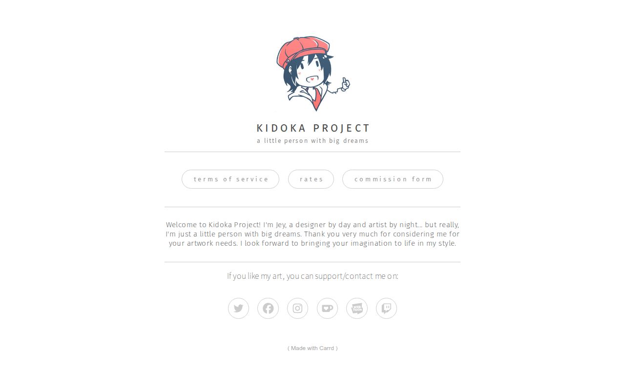 Kidoka Project Commission Rates
